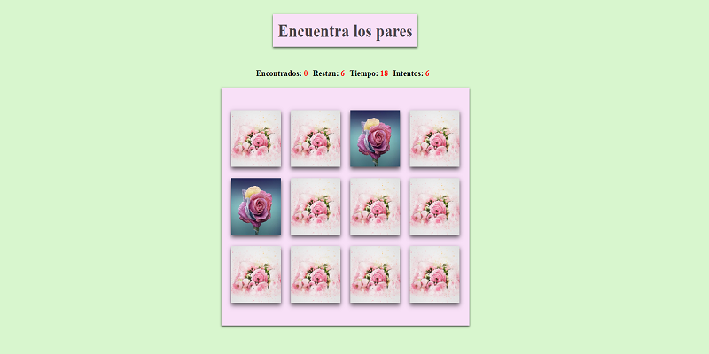 GitHub - bealazo/juego-cartas-pares: Página web maquetada y desarrollada con Html, Css y Javascript.